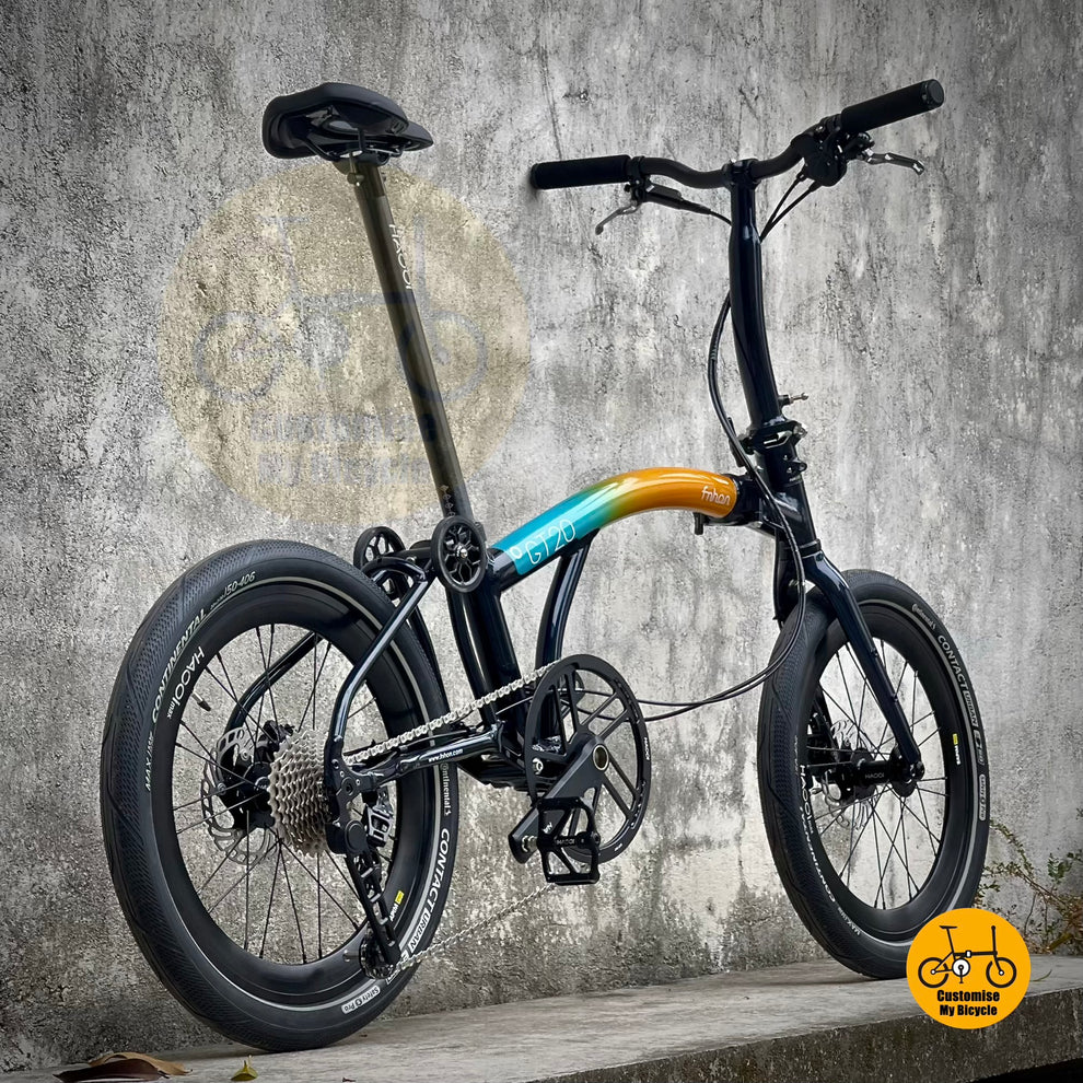Fnhon GT20 Trifold Folding Bicycle with 10 Gears and IIIPRO Hydraulic ...