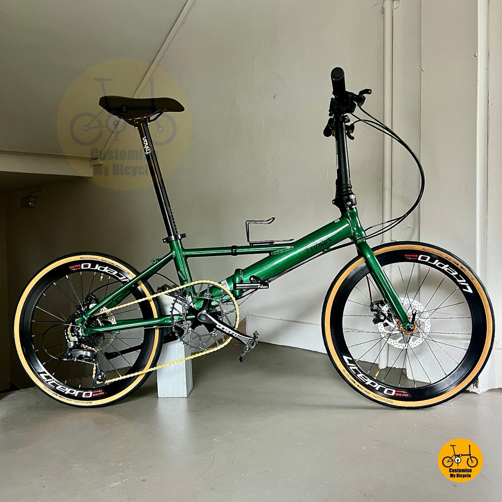 Shop Fnhon Monsoon 22in folding bike Shimano 9 speed commuter ...