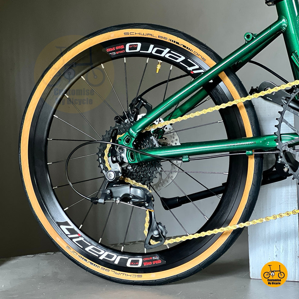 Shop Fnhon Monsoon 22in folding bike Shimano 9 speed commuter ...